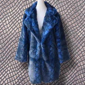 Nu Shuz | Jackets & Coats | Snake Python Animal Print Fx Fur Fashion ...
